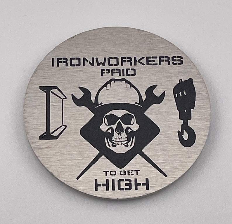 Iron Worker Badge: 304 Stainless Steel, Truck, Toolbox, or Lunch Pail ...
