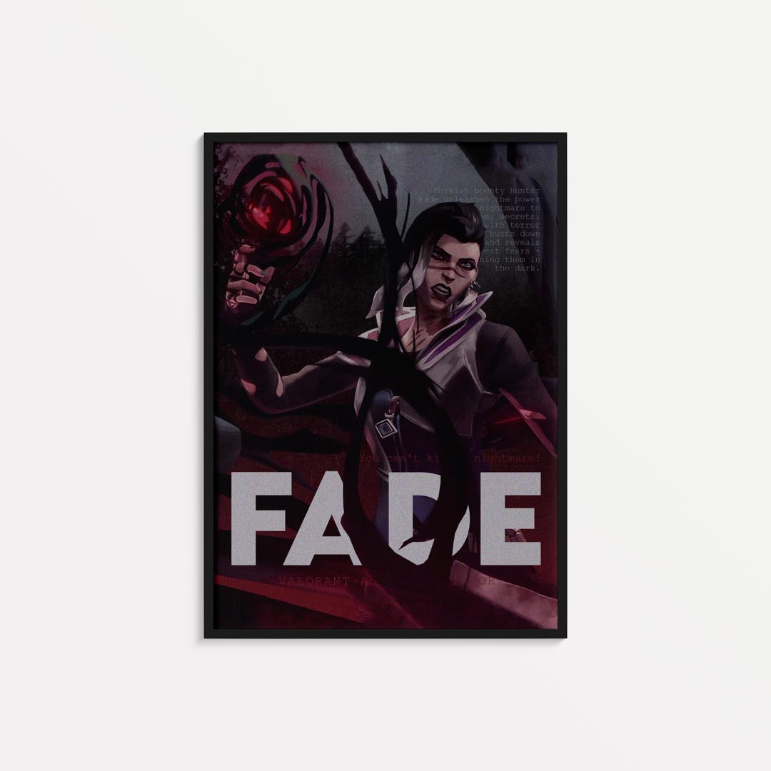 Valorant Fade Poster, Valorant Print, Gaming Poster, Valorant Poster - Etsy