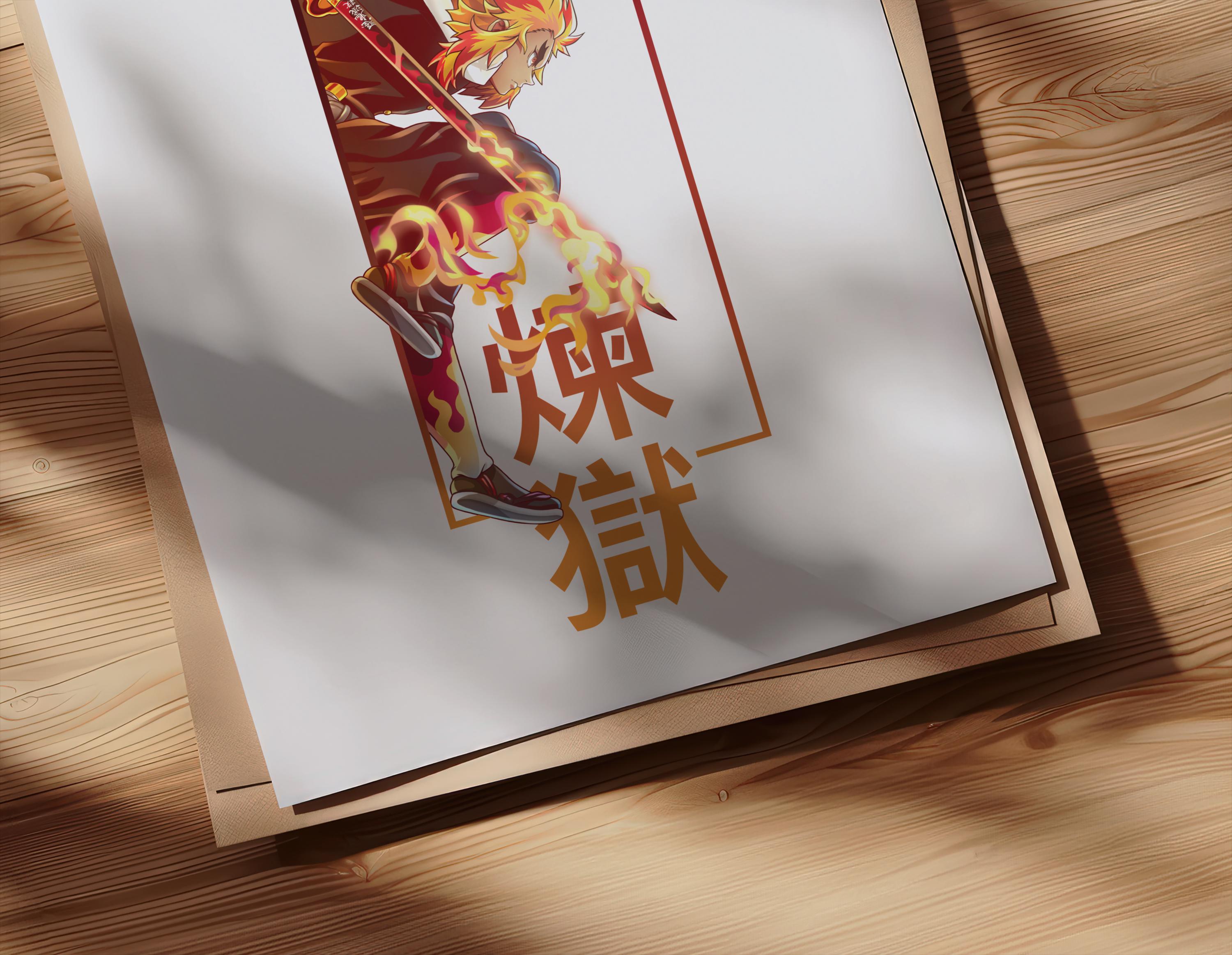 Rengoku Poster, Anime Poster, Kimetsu No Yaiba Poster, Demon Slayer ...