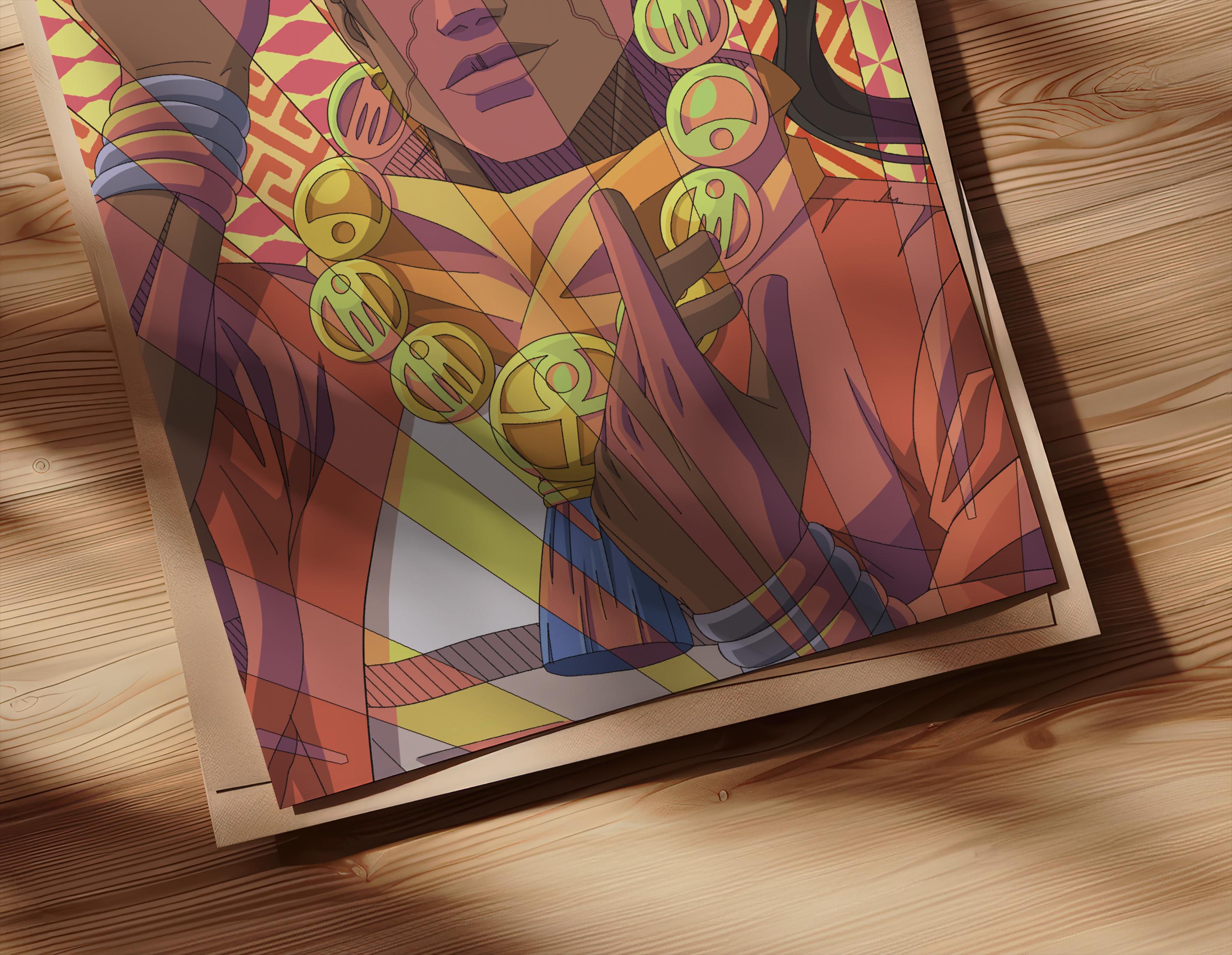 Jojo's Bizarre Adventure Poster, Anime Poster, Muhammad Avdol Poster ...