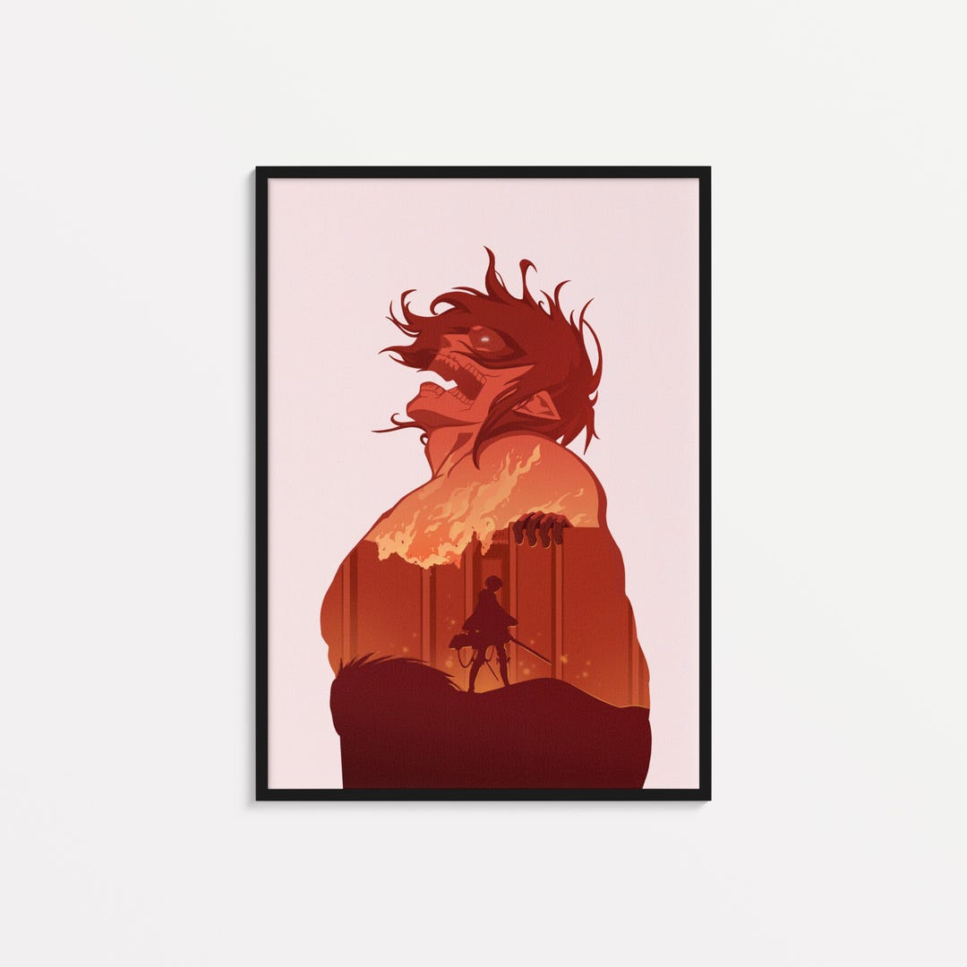 Eren Jaeger Poster, Anime Poster, Shingeki No Kyojin Poster, Attack on ...