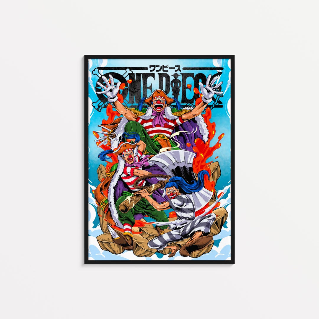 One Piece Poster, Anime Poster, Buggy the Star Clown Poster, Manga ...