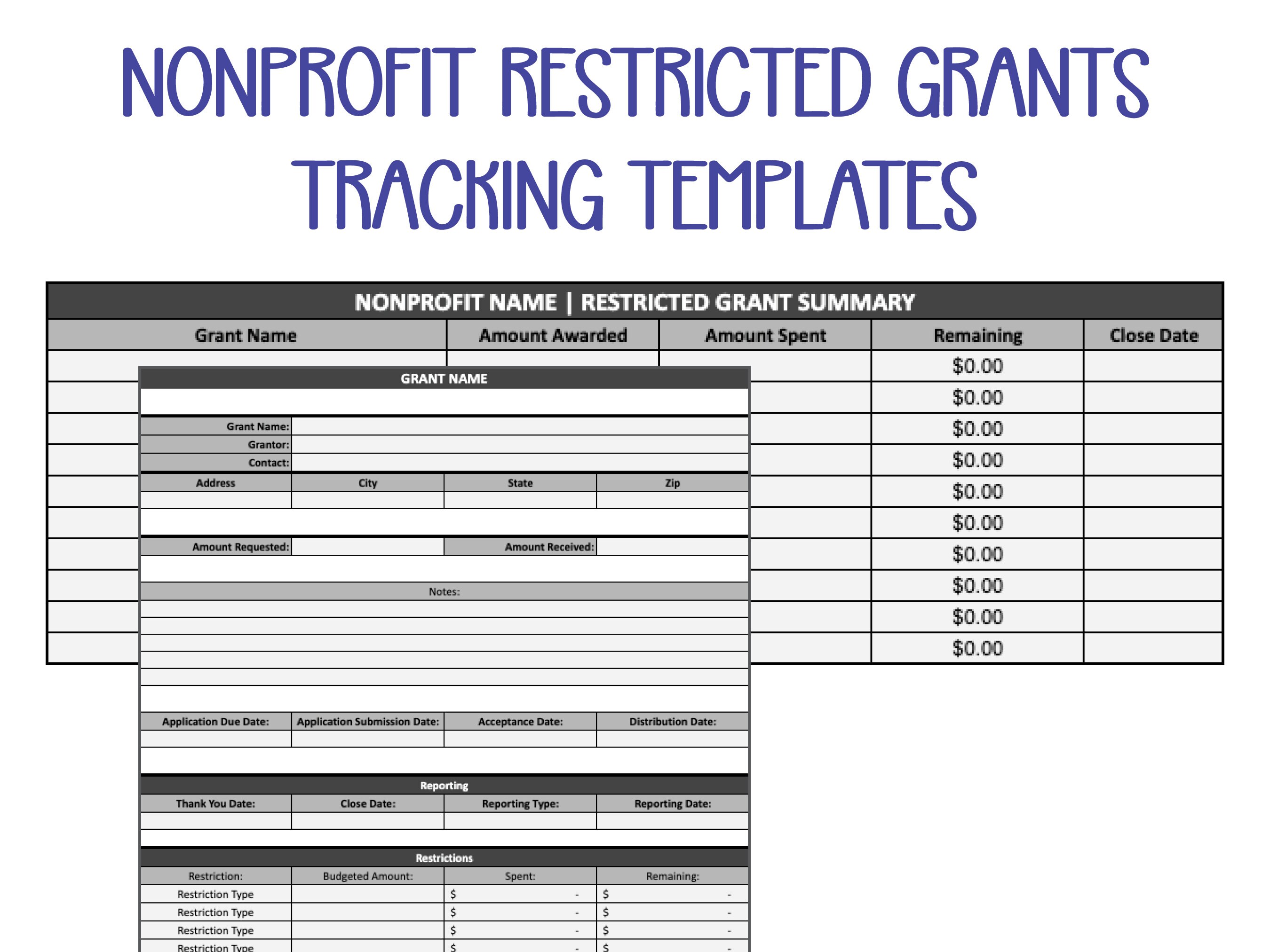 The Nonprofit Grant Reporting Starter Kit Google Sheets Spreadsheet ...