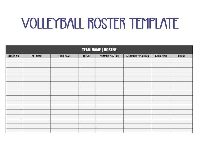 The Volleyball Player Management Bundle | Google Sheets Spreadsheet ...