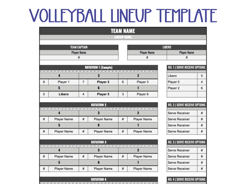 The Volleyball Player Management Bundle | Google Sheets Spreadsheet ...
