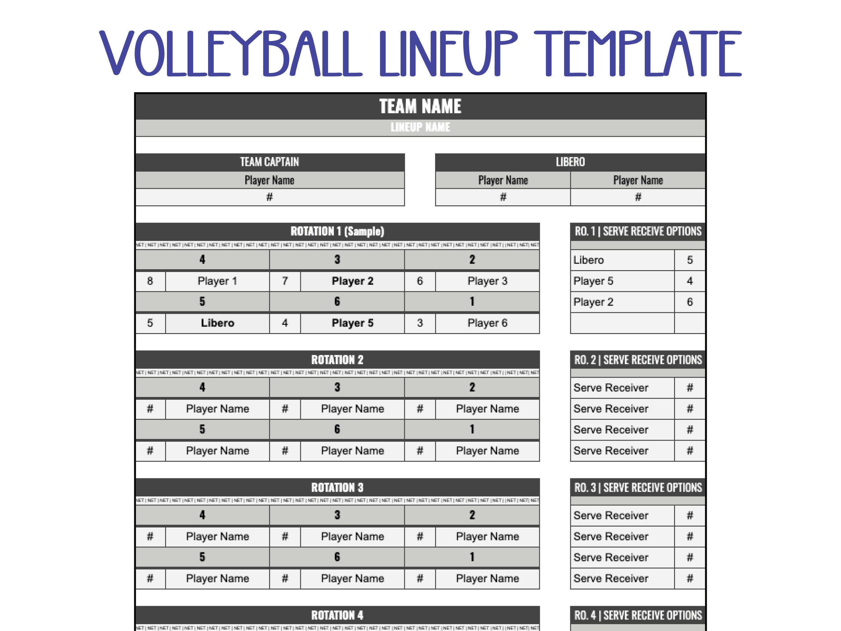 The Volleyball Player Management Bundle | Google Sheets Spreadsheet ...