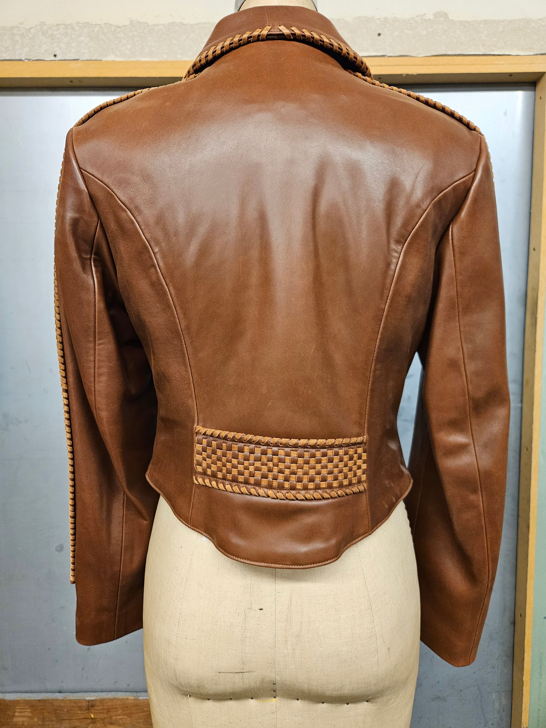 Tobacco Brown Leather Jacket - Etsy