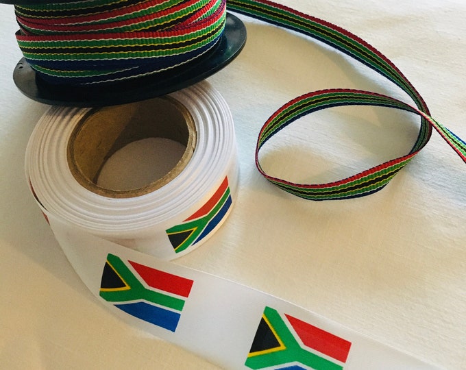 South African Ribbon, South Africa Flag Theme, Ribbon With Flags, SAFFA ...