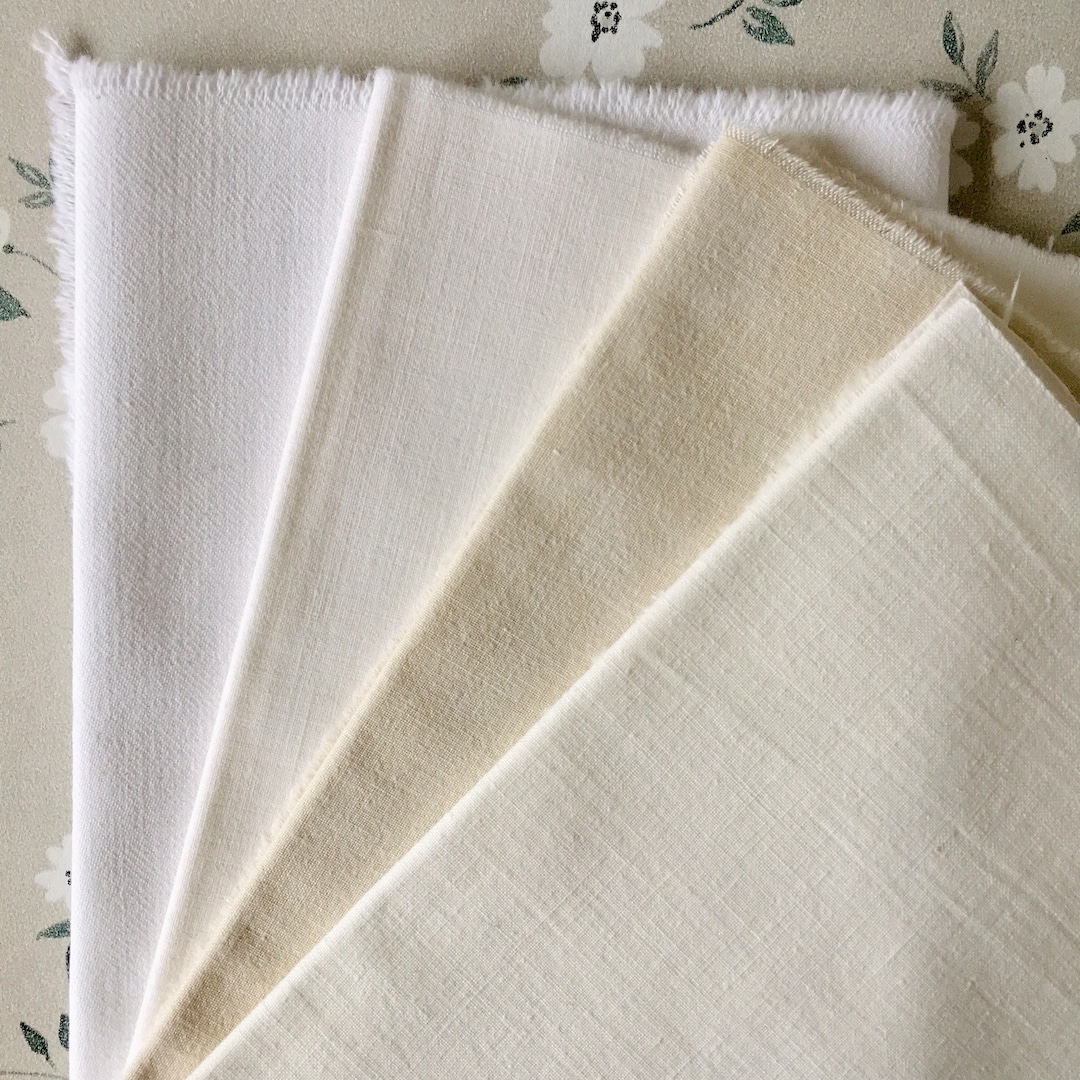 Vintage Linen Fabric Bundle, Scrap Vintage Cotton Fabric, Repurposed ...