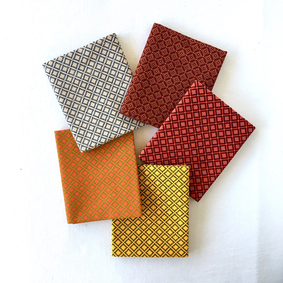 Fall Quilt Fat Quarter Bundle, Autumn Theme Quilting Cotton Fabric ...