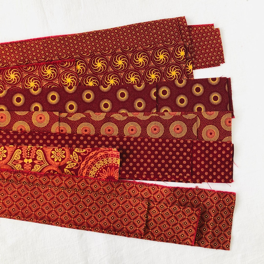 Fabric Strip Lot, Cotton Material Strip, Fabric Remnant Mix, Cotton ...