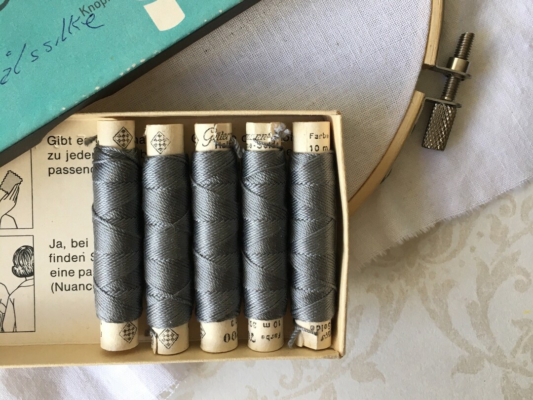 Vintage Pure Silk Buttonhole Embroidery Thread, Gutermann Halma Silk ...