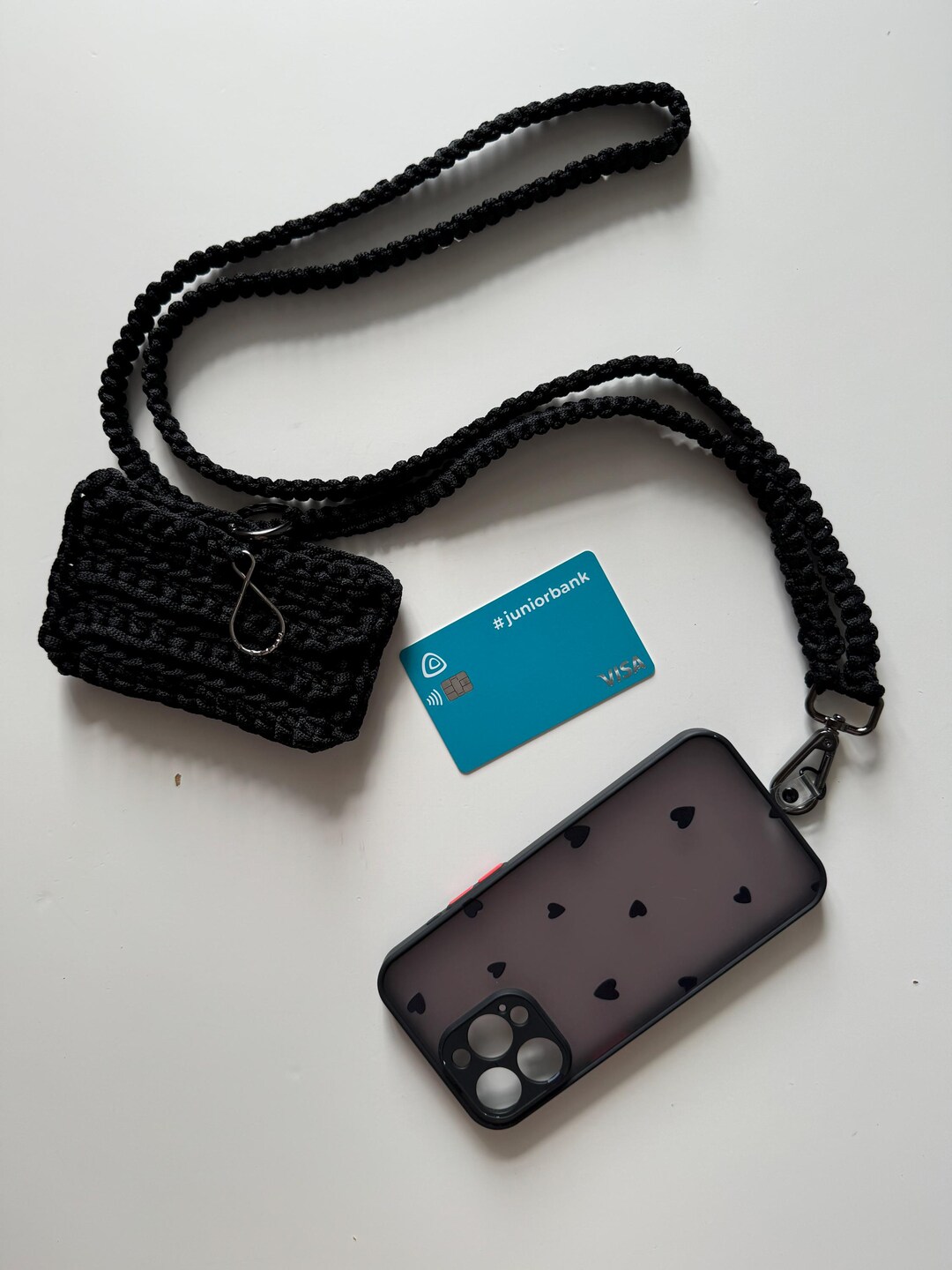 Macrame Phone Strap and ID Lanyard With Adjustable Length and Color ...