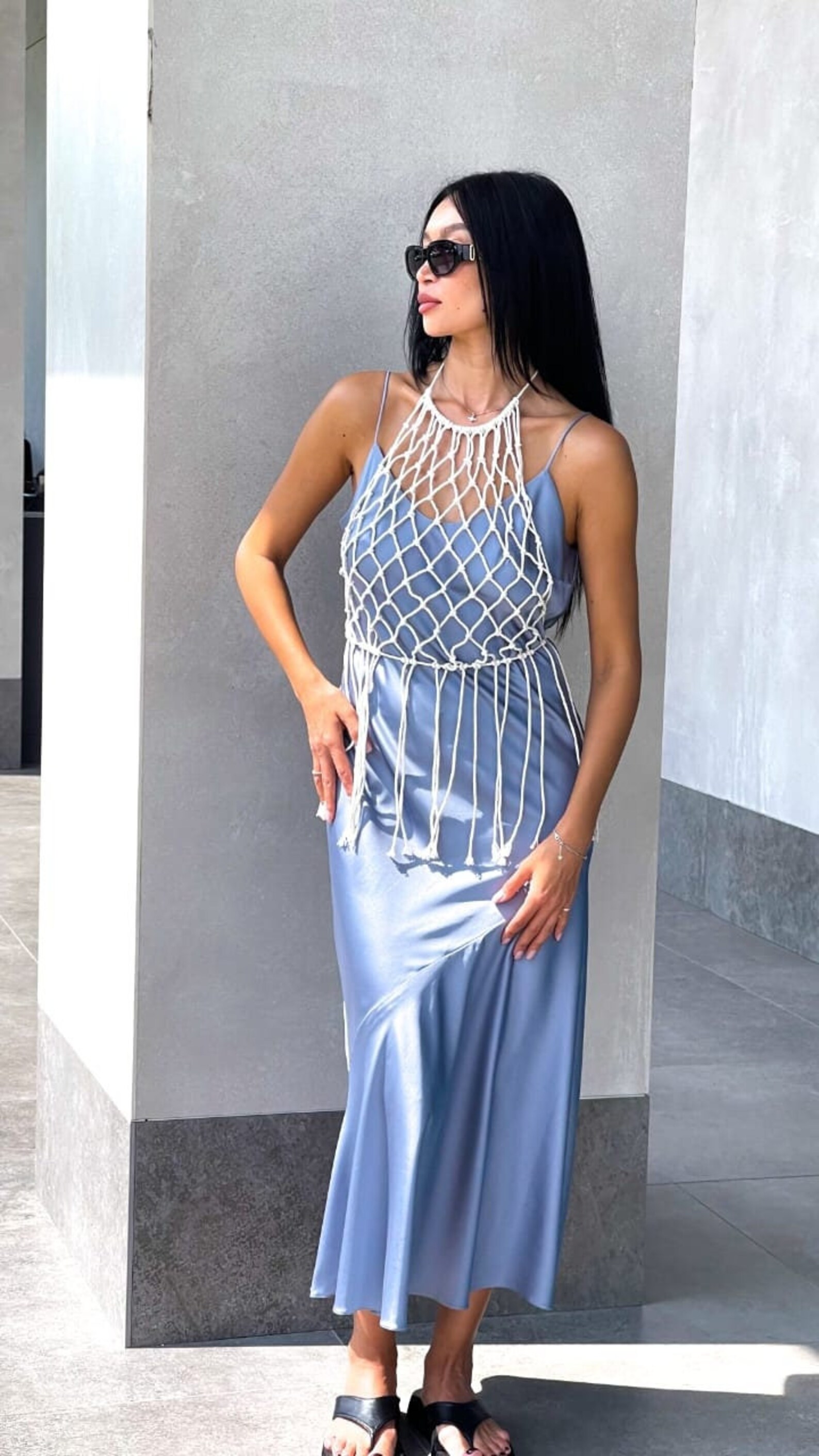 Macrame Fishnet Mesh Top Bikini Croptop Rave Party Outfits - Etsy