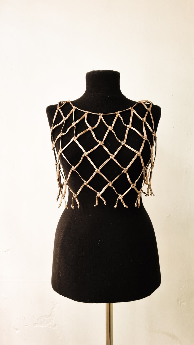 Gold and Shine Macrame Fishnet Top Macrame Beach Wear Bikini Cover up ...