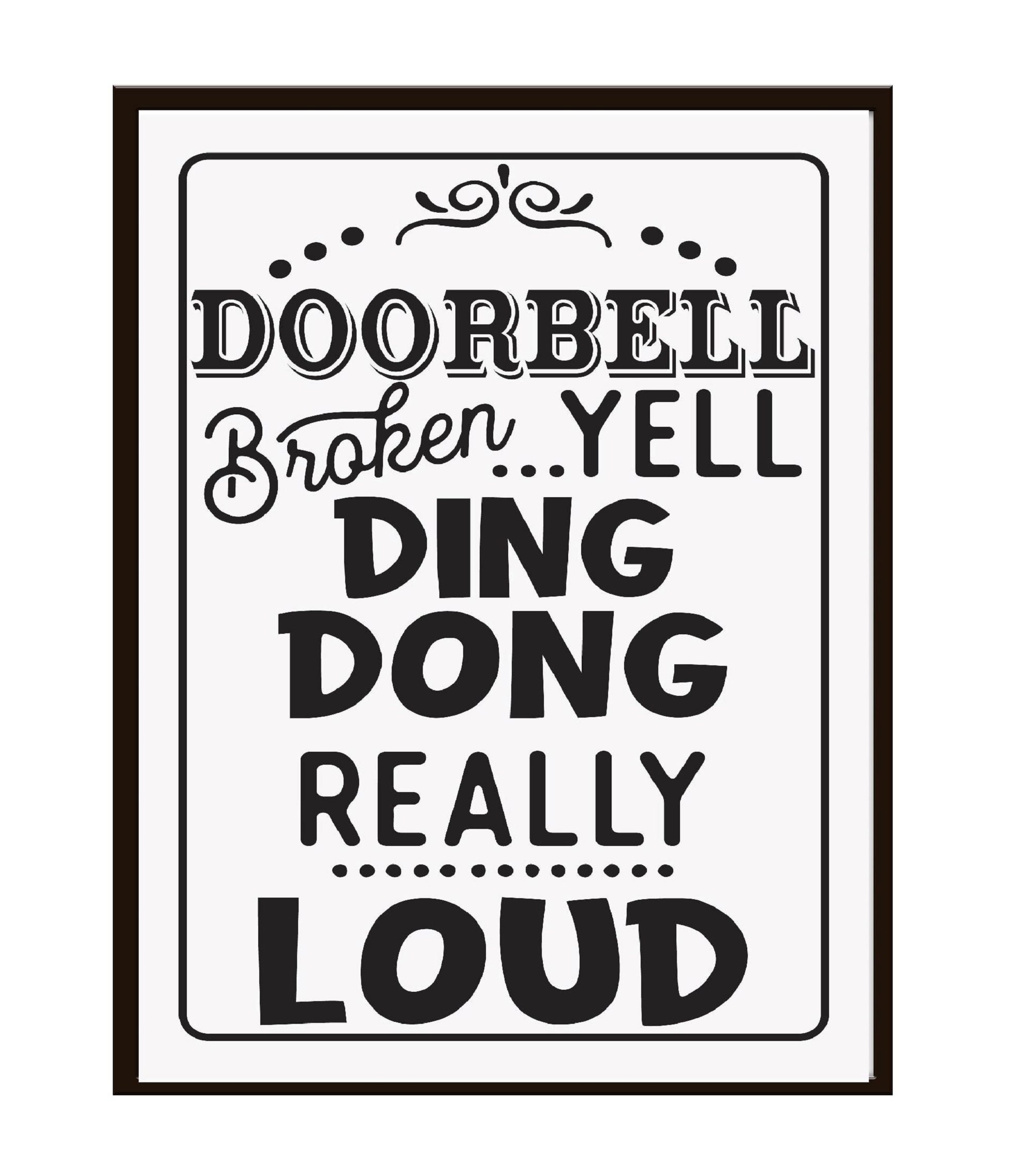 Porch Sign Doorbell Broken..... front door sign | Etsy