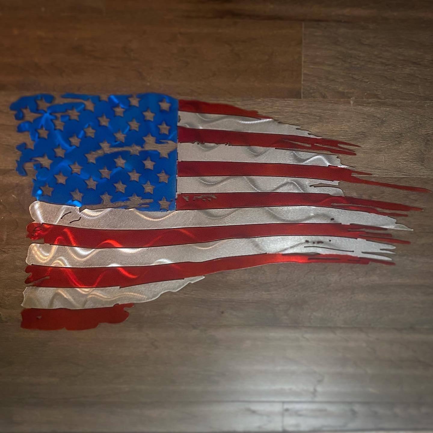 Metal American Flag Wall Art, USA Flag Metal Sign, Patriotic Metal Wall ...