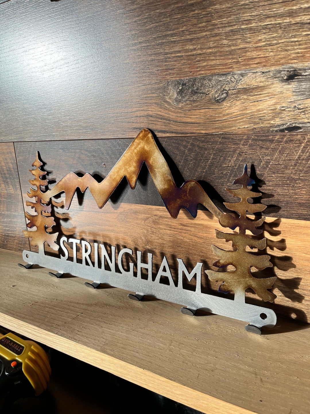 Mountain Key Hook, Custom Metal Key Holder With Family Name, Key Racks ...
