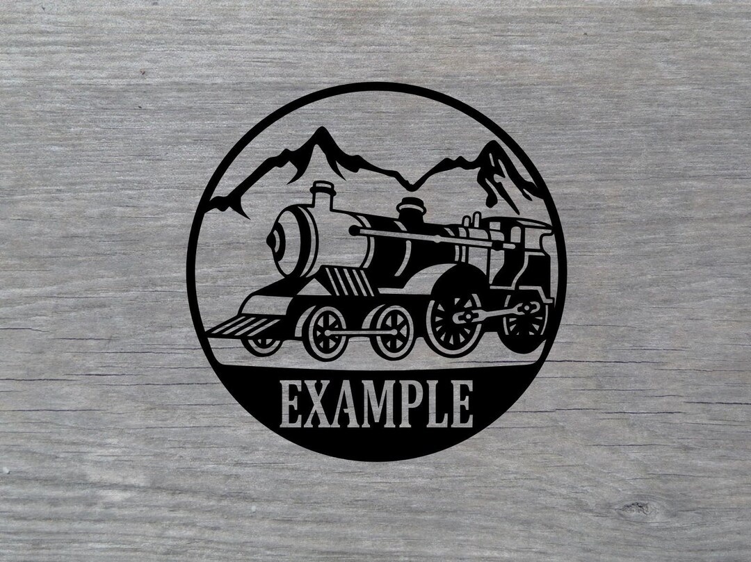 Custom Train Sign Metal Train Wall Art Monogram Metal Sign - Etsy