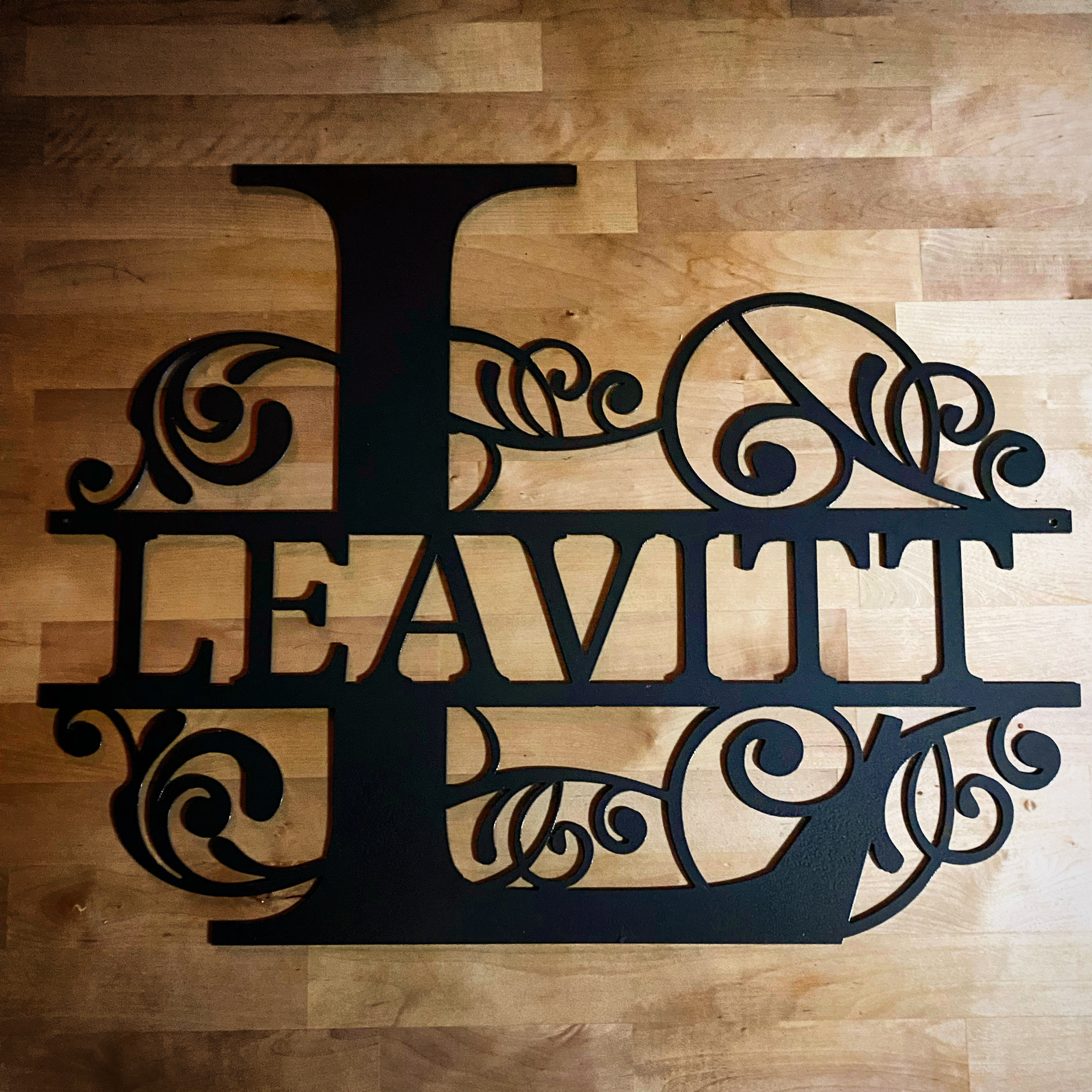 Metal Monogram Sign, Personalized Family, Metal Initial, Custom ...