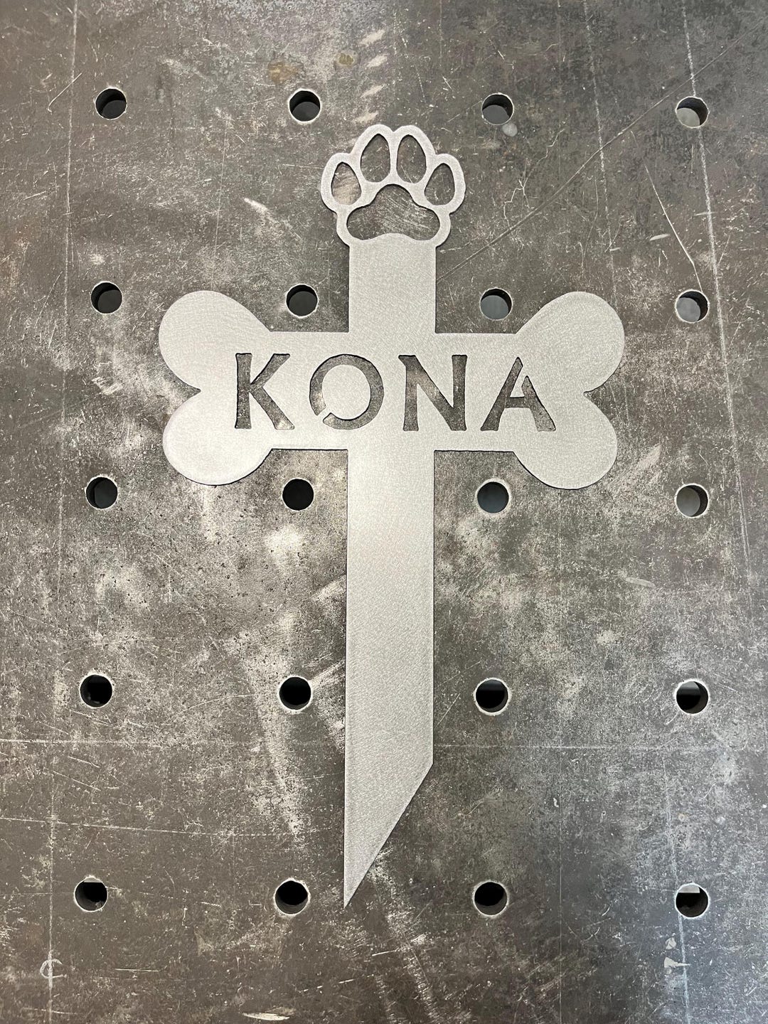 Pet Cross Personalized Sign, Dog Cross Metal Yard Art, Dog Memorial ...