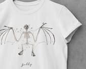 Batty Bat Anatomical Skeleton T-shirt Vintage Bat Print - Etsy