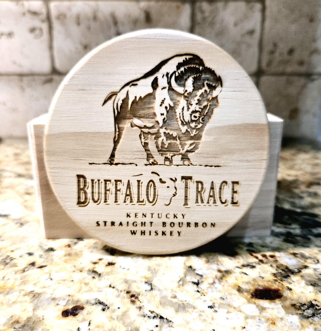 Laser Engraved Bourbon Wooden Coasters - Set of 4, Barware Gift - Etsy