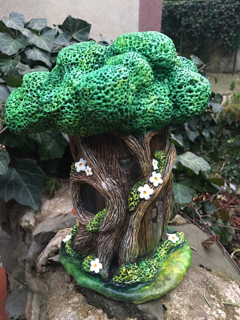 Air Dry Clay Fairy House, Treehouse - Etsy