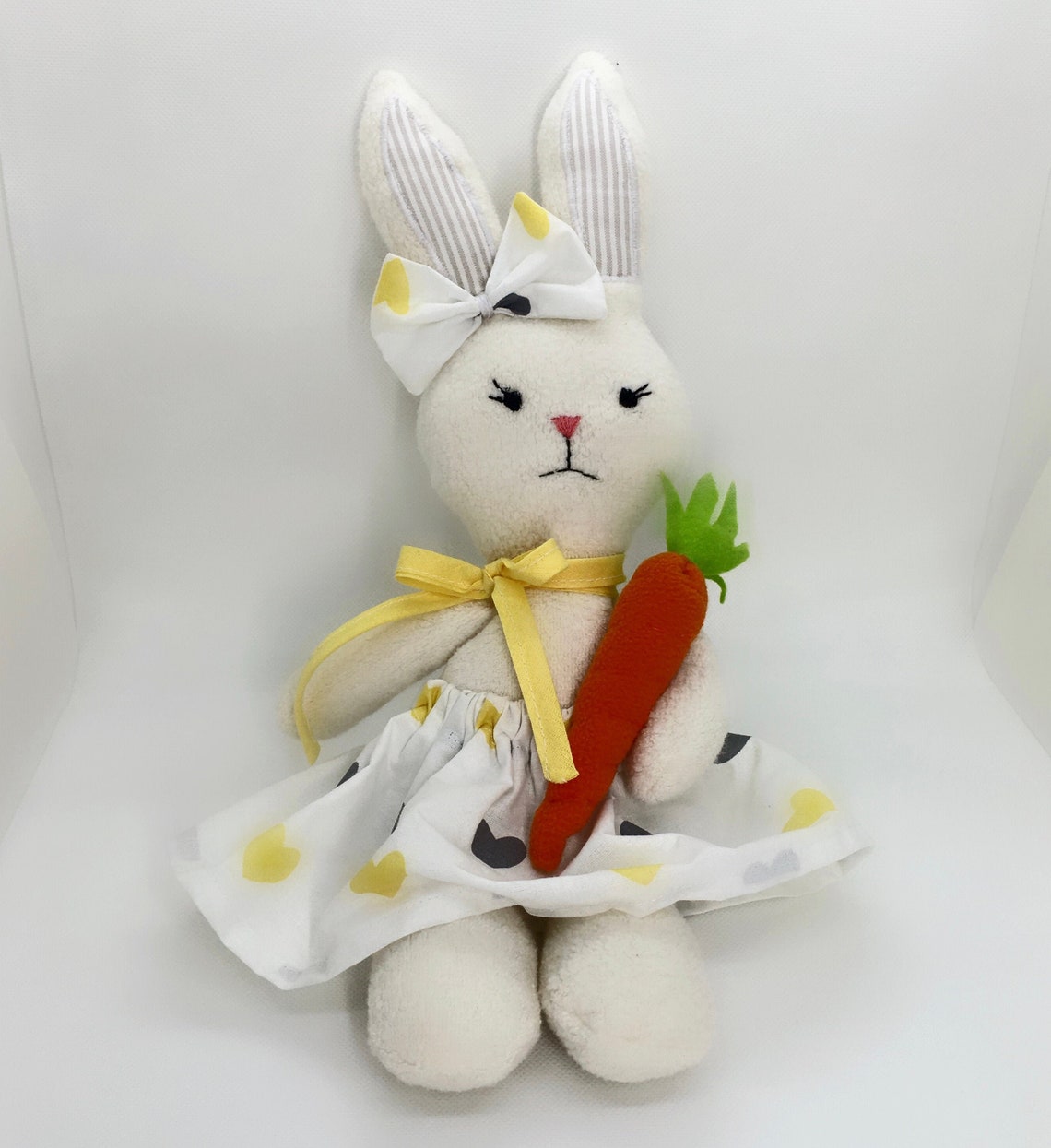 White Bunny Handmade Children Toy Handmade Cotton Bunny - Etsy Sweden