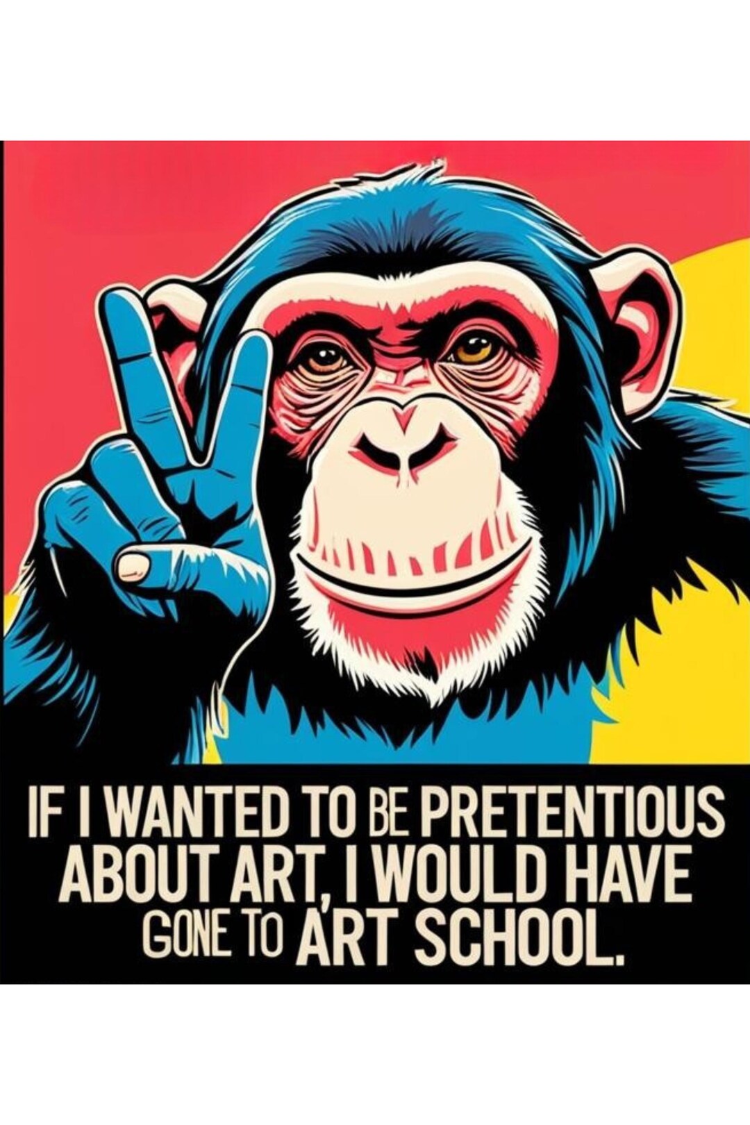 Pretentious Art Chimp - Etsy