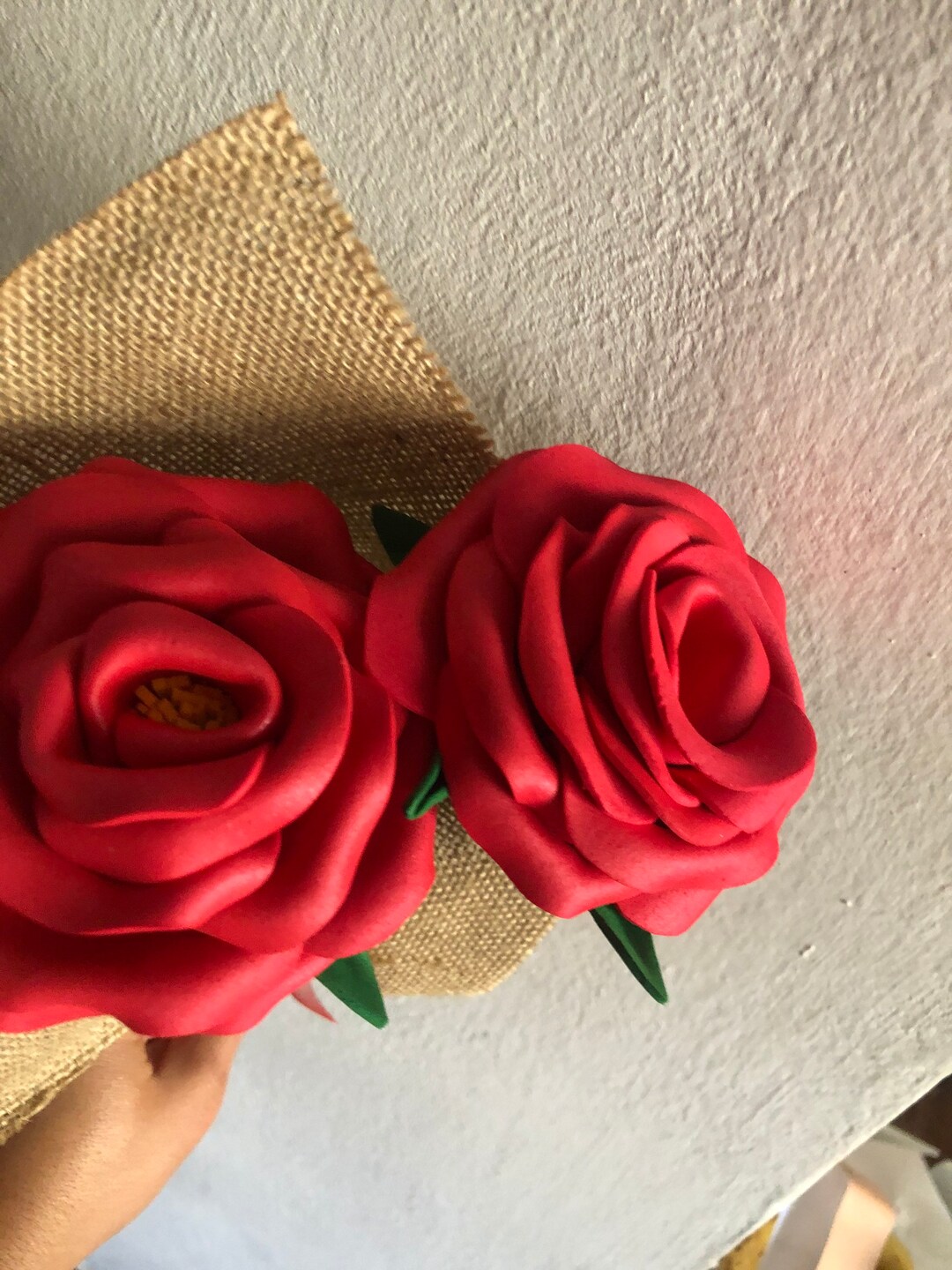 Red Roses in Eva Gum - Etsy