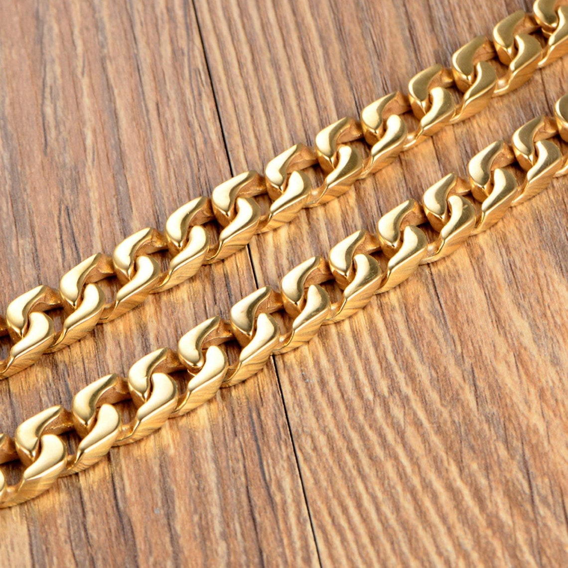 14MM 14K Cuban link chain necklace for men and women Hip hop | Etsy