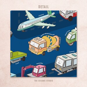 Printable Transportation Poster, Vehicle Wall Art, Educational Car ...