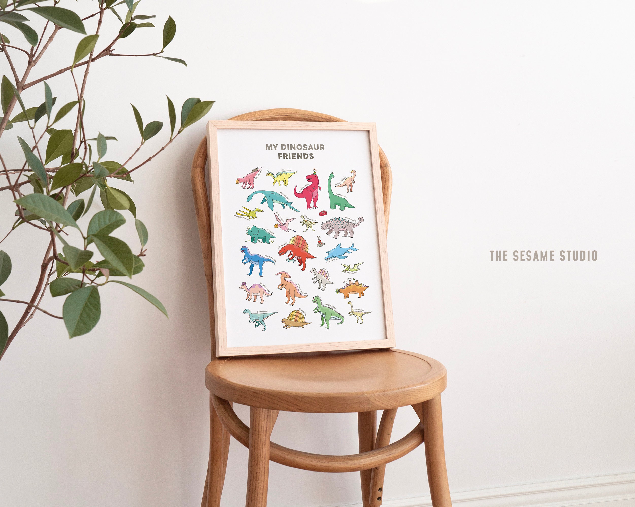 Printable Dinosaur Poster, Poster Educational, Dinosaur Wall Art ...