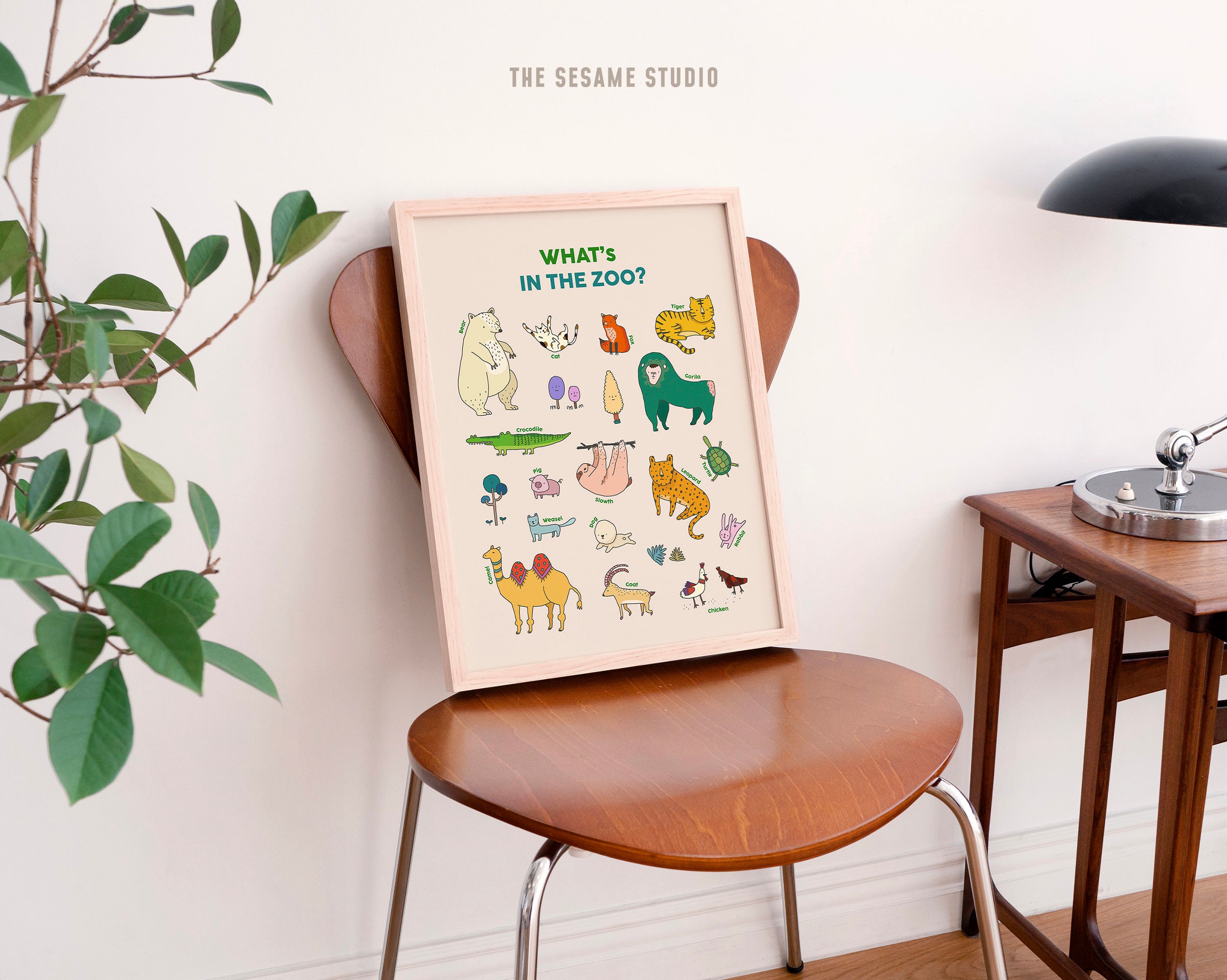 Animal Printable Poster, Safari Animal Poster, Kids Safari Poster ...