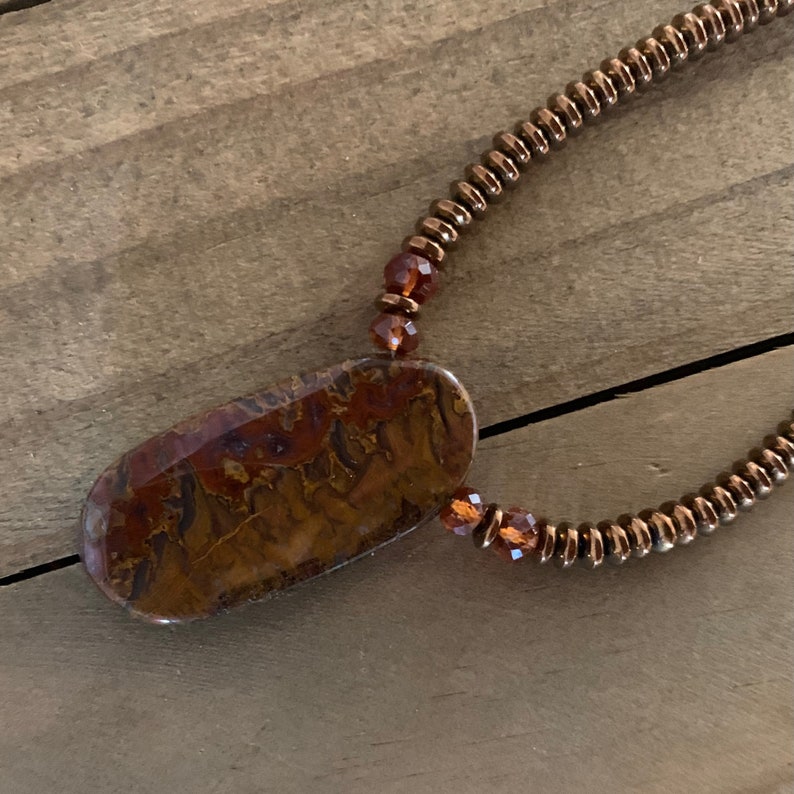 Rust and Brown Moroccan Seam Agate With Brown-tone Hematite and Garnet ...