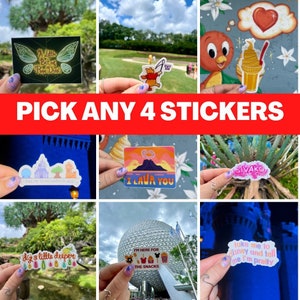 YOU CHOOSE STICKER Bundle 4-disney Inspired Vinyl Stickersvinyl Decals ...