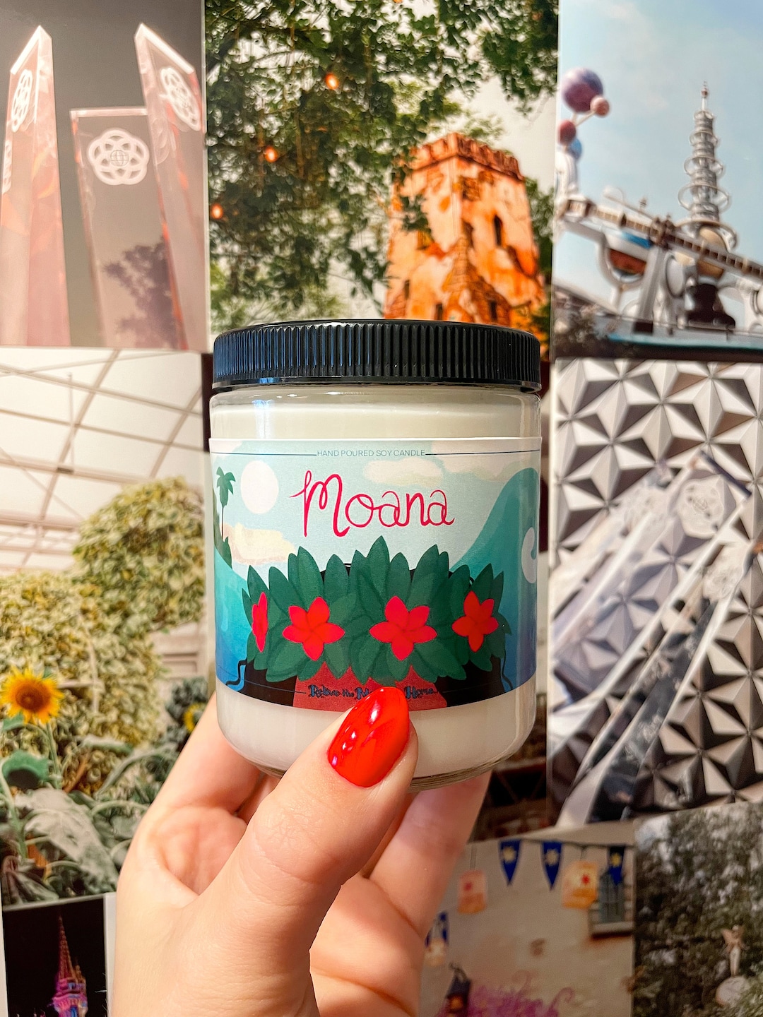 MOANA CANDLE | Disney Inspired| Princess| Maui| Hei Hei| Soy Wax|island ...