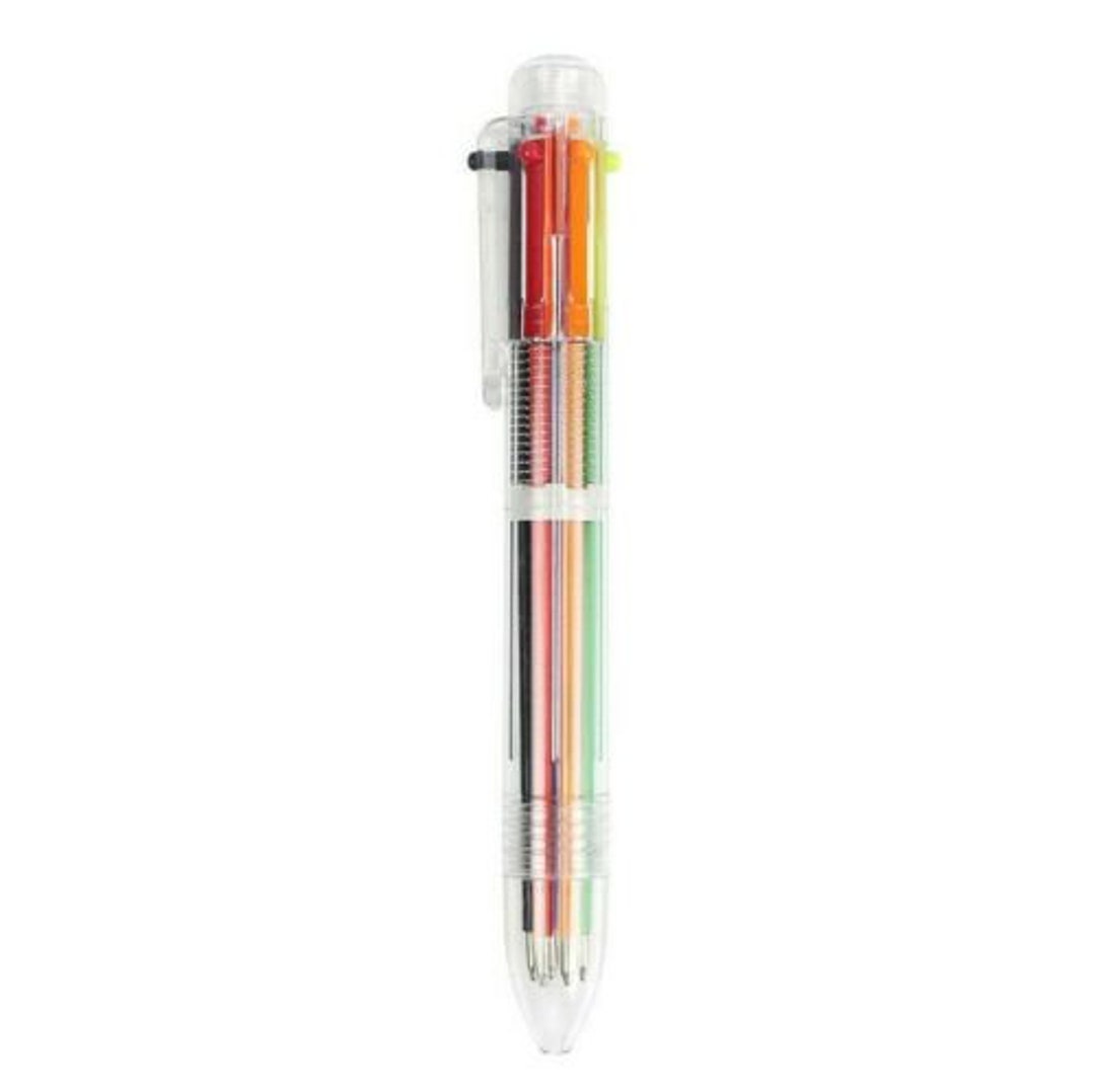 Multi-color 6 in 1 Color Ballpoint Pen Ball Point Pens Kids School ...