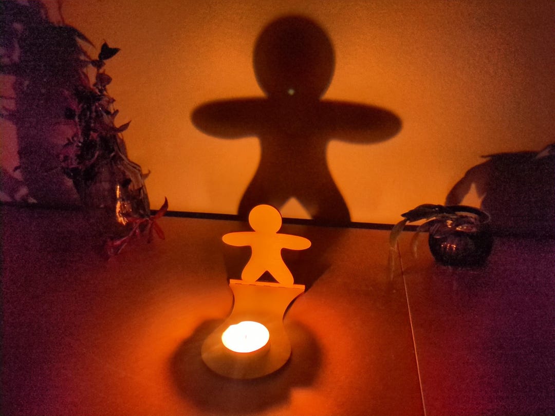 Gingerbread Man Tealight Holder Christmas Winter Decoration Candle ...