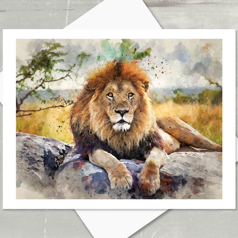 Custom Lion Note Cards - Etsy