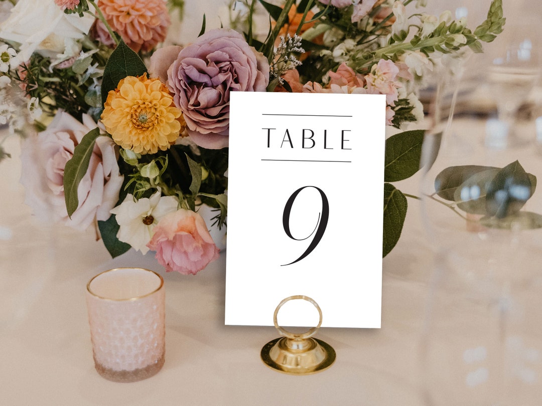 ART DECO Table Numbers - Sophisticated and Elegant - Elevate Your Table ...