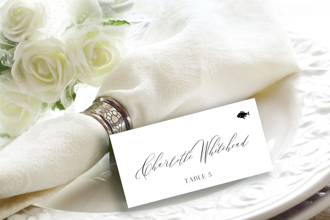 VICTORIA: Calligraphy Place Card - Weddings and Other Events. Meal ...