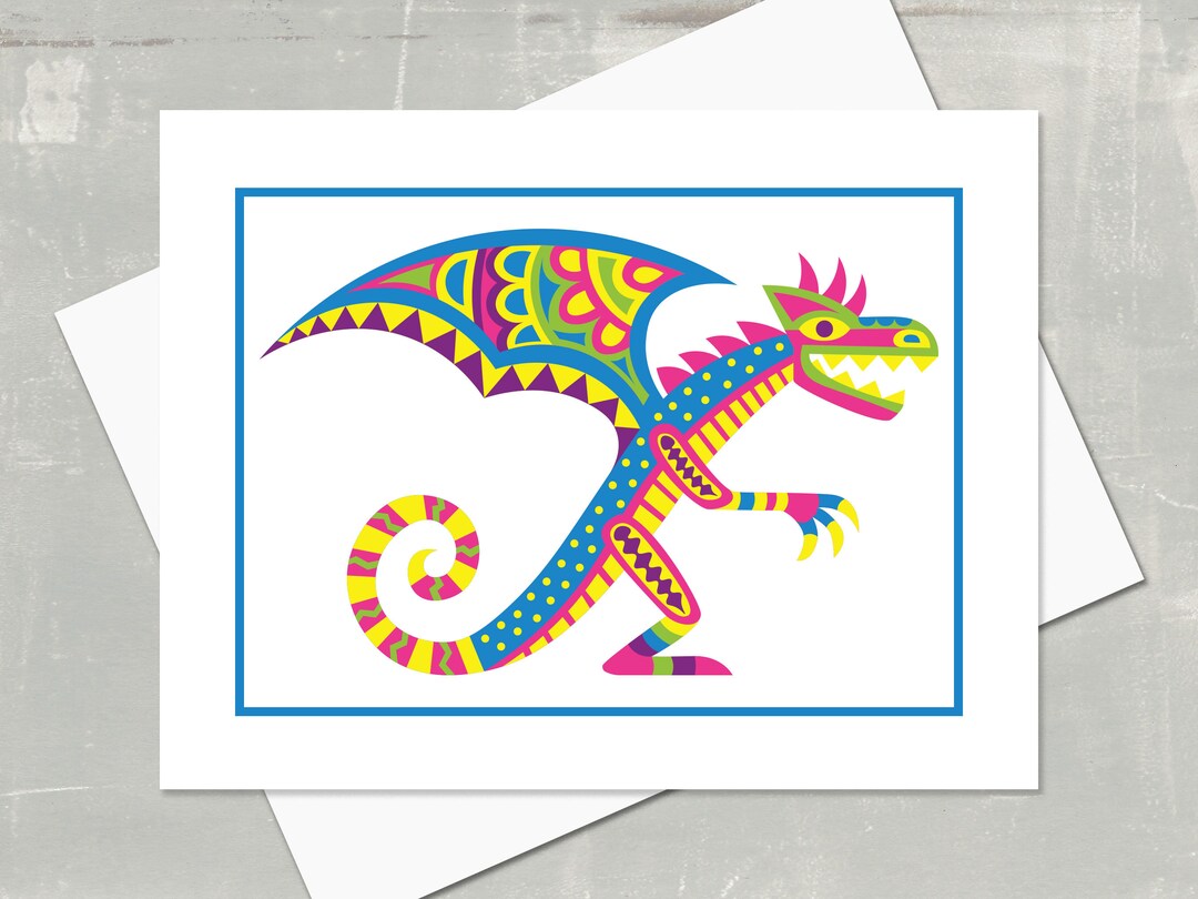 Set of 10 Dragon Note Cards With Envelopes: Lunar New Year Cards ...