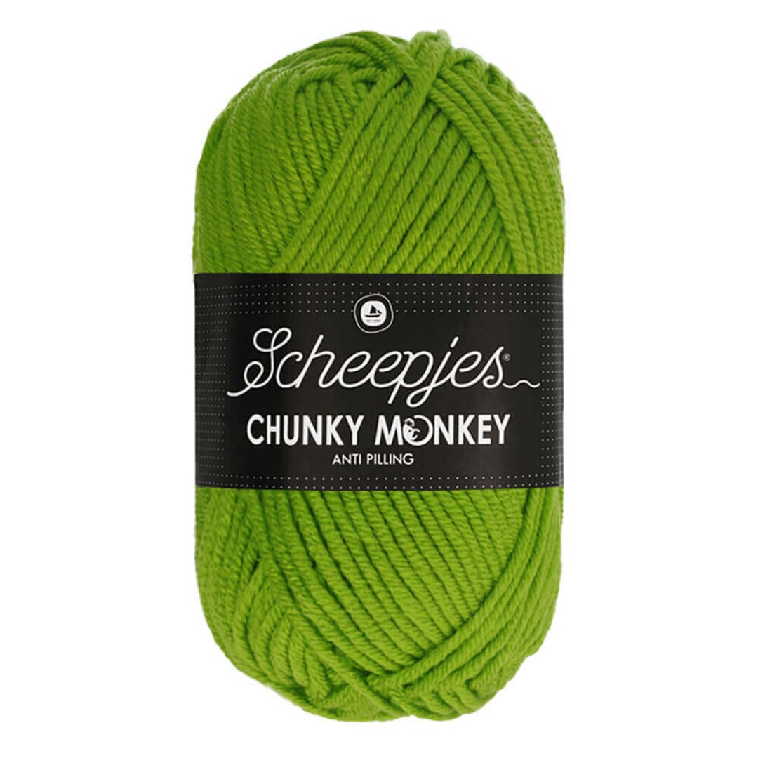Scheepjes Chunky Monkey Green Yarn 100g - 2016- Fern - Etsy