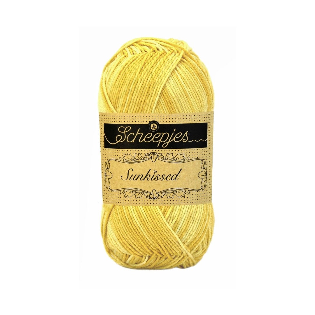 Scheepjes Sunkissed 50g 100% Cotton Yellow Yarn 015 Noonday - Etsy