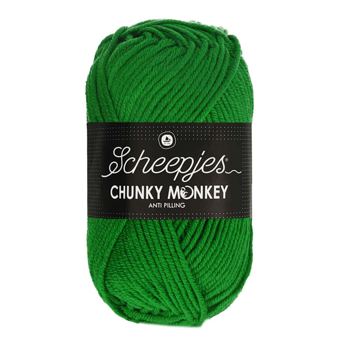 Scheepjes Chunky Monkey Green Yarn 100g - 2014 - Emerald - Etsy