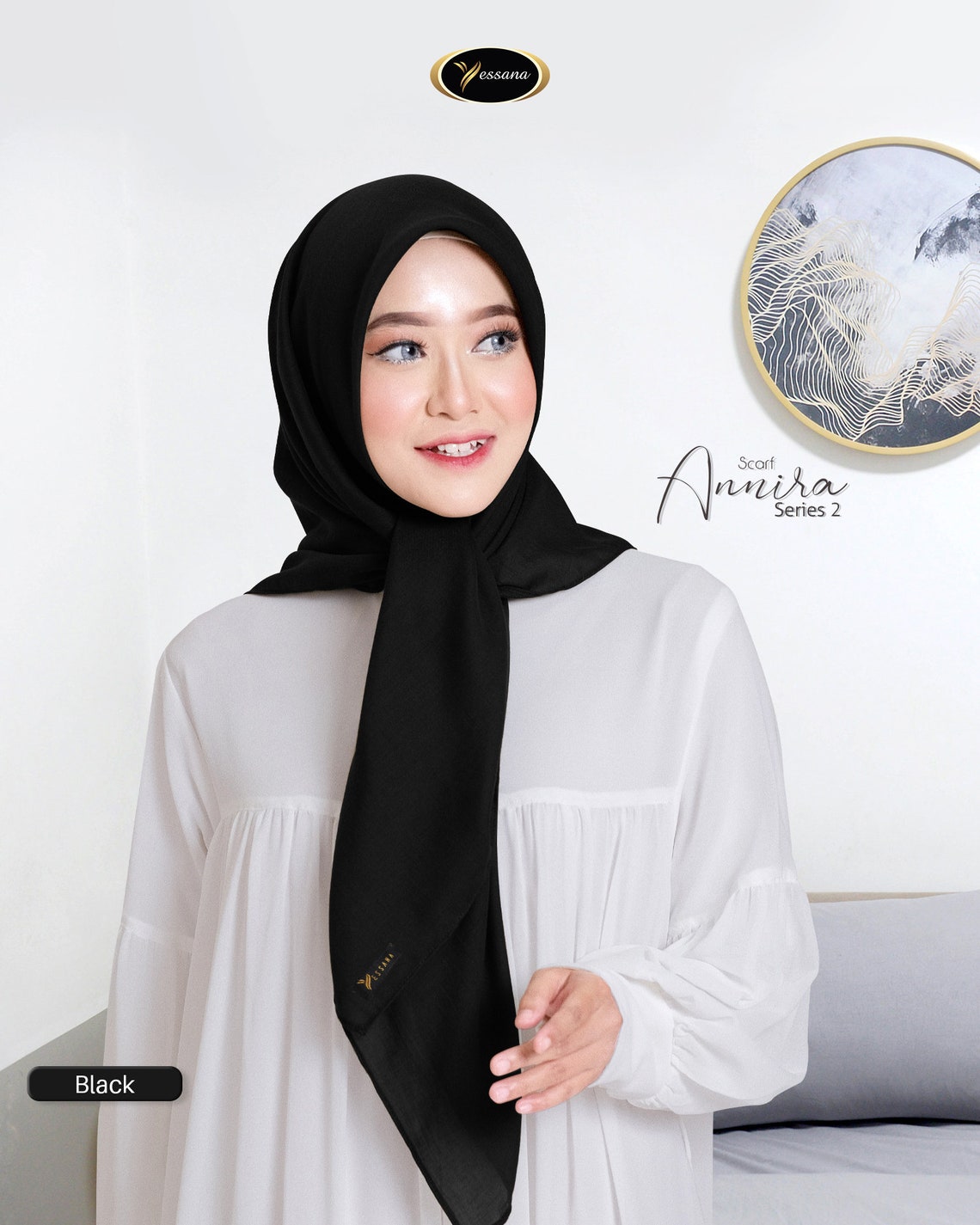 Annira Scarf Square Hijab Scarf Soft Premium Quality Shawl Plain Wrap ...