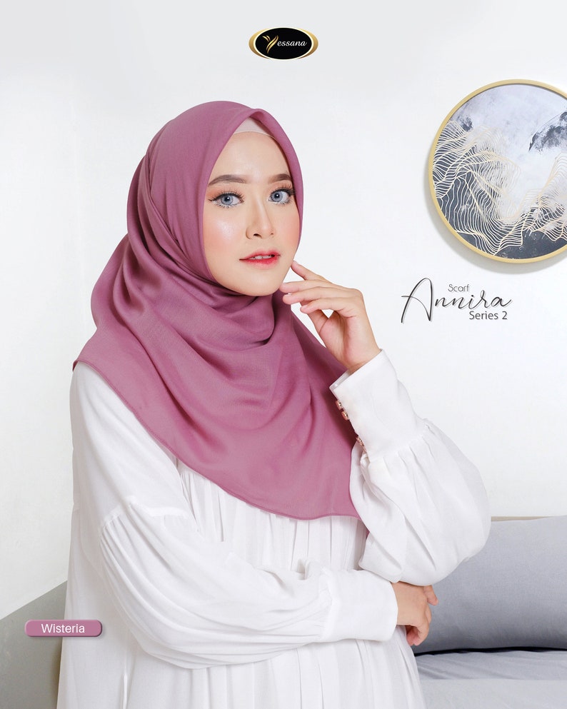 Annira Scarf Square Hijab Scarf Soft Premium Quality Shawl Plain Wrap Scarf for Women get A FREE ...