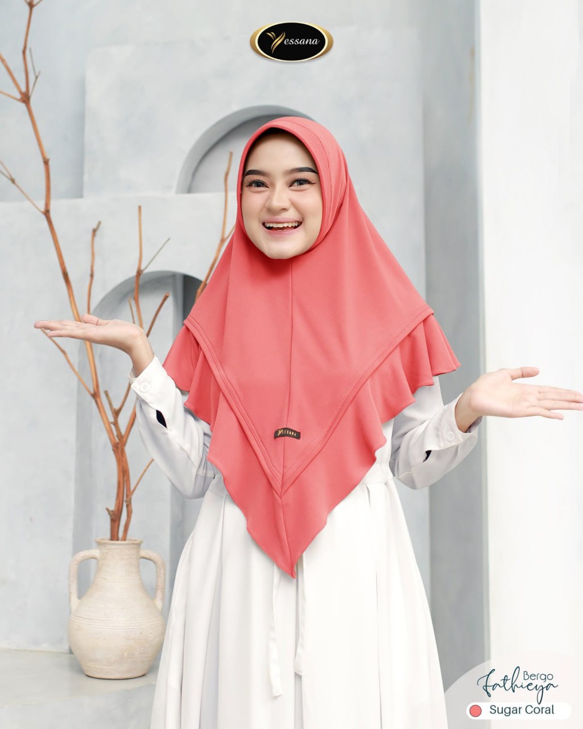 Fathieya Bergo by Yessana Hijab Instant for Muslim Wear Daily Hijab Stretchy Jersey Premium get ...